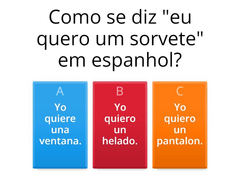 Espanhol | El verbo querer - Quiz