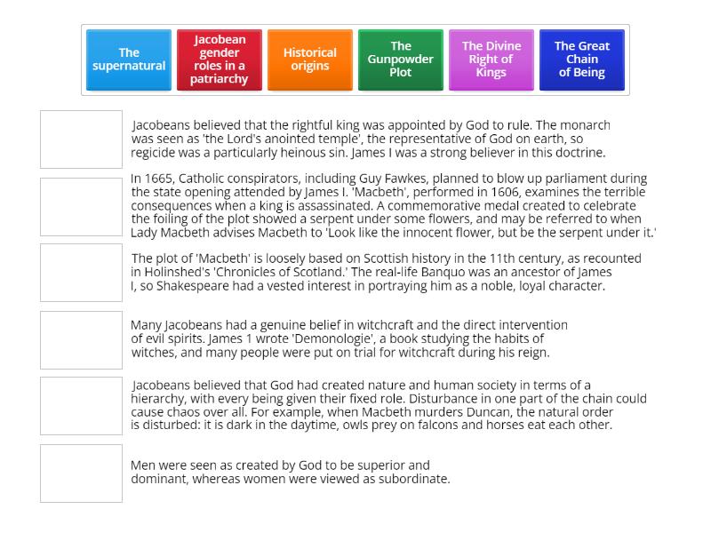 Macbeth context - Match up