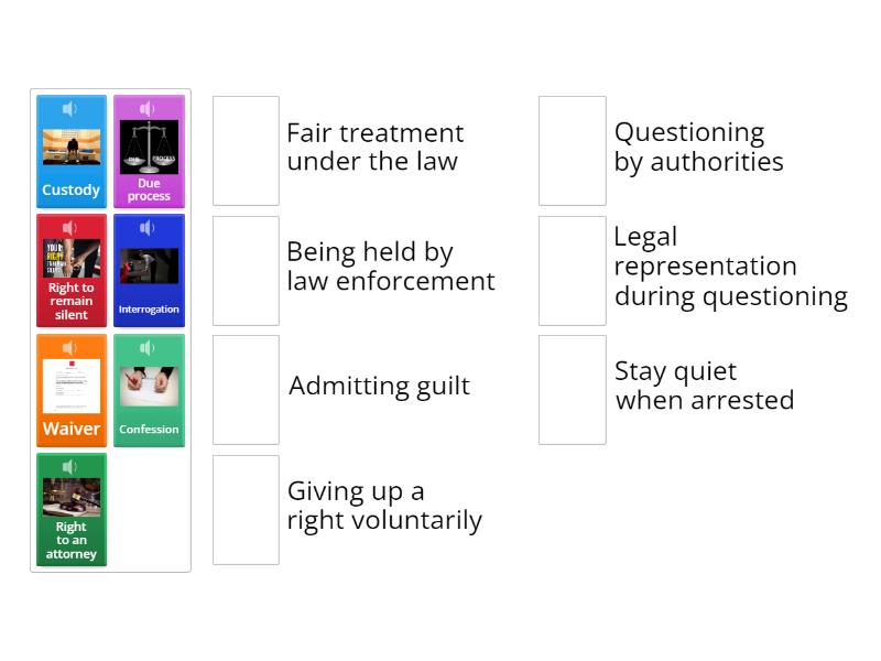 miranda warning_matching - Match up