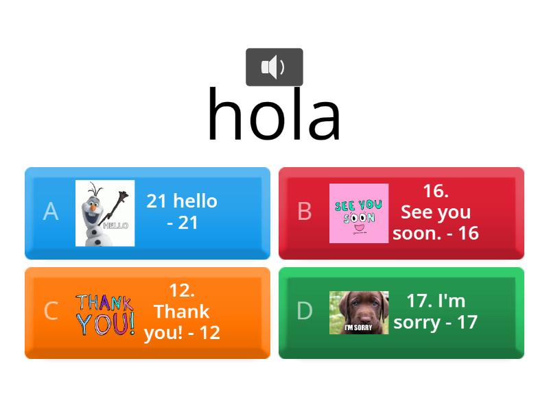 Spanish Greetings - Los Saludos y expresiones - Quiz