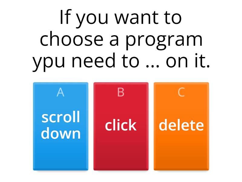 computer verbs - Cuestionario