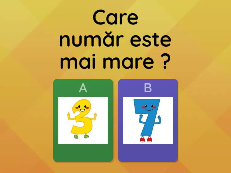 Compararea numerelor naturale - Quiz