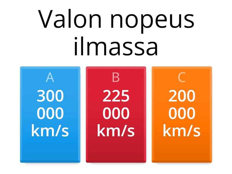 Fysiikan koe 2 - Quiz