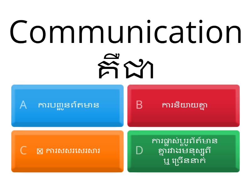 Communication (Preab Dary) - Quiz