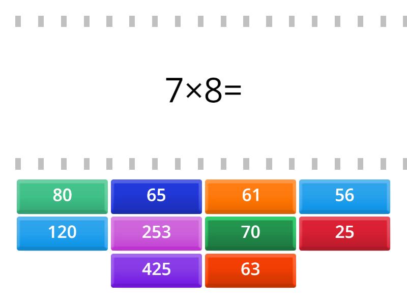 Kelas 5 (Perkalian dan Pembagian Pangkat 2) - Find the match