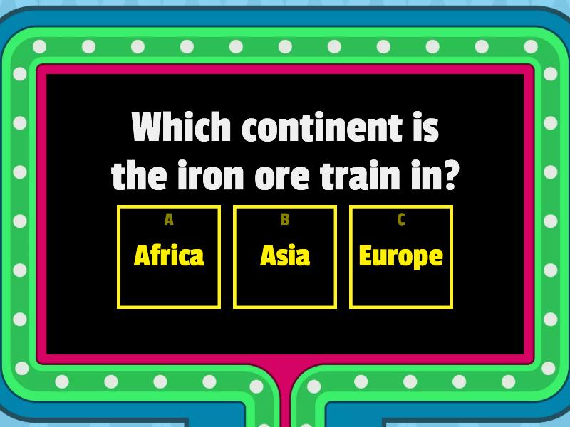 Time Zones 4 Unit 8 The iron ore train - Gameshow quiz