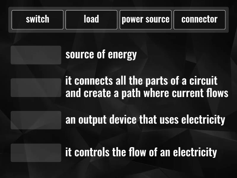 ELECTRIC CIRCUIT - Match up