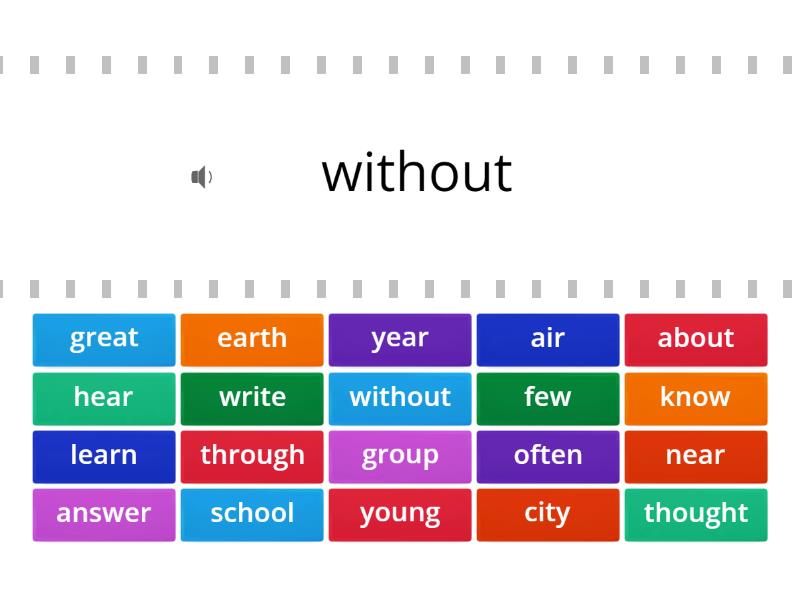 UFLI HFW: Practice: Lesson 118 - Find the match