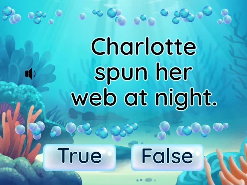 Charlotte's Web - Chapters 13 & 14 - True or false Charlotte's Web - Chapters 13 & 14 - True or false