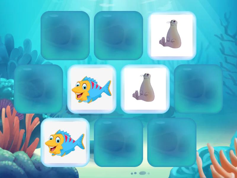 sea animals game - Matching pairs