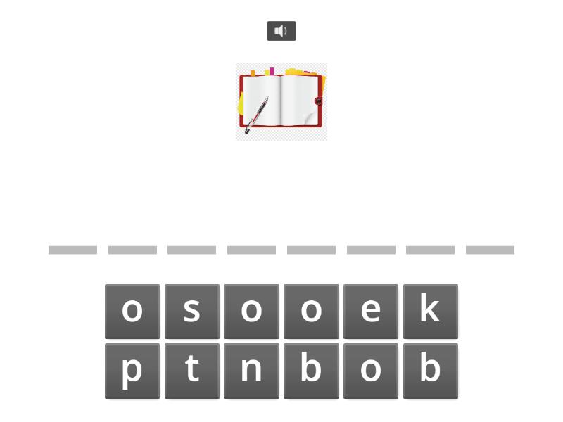 School objects spell - Spell the word