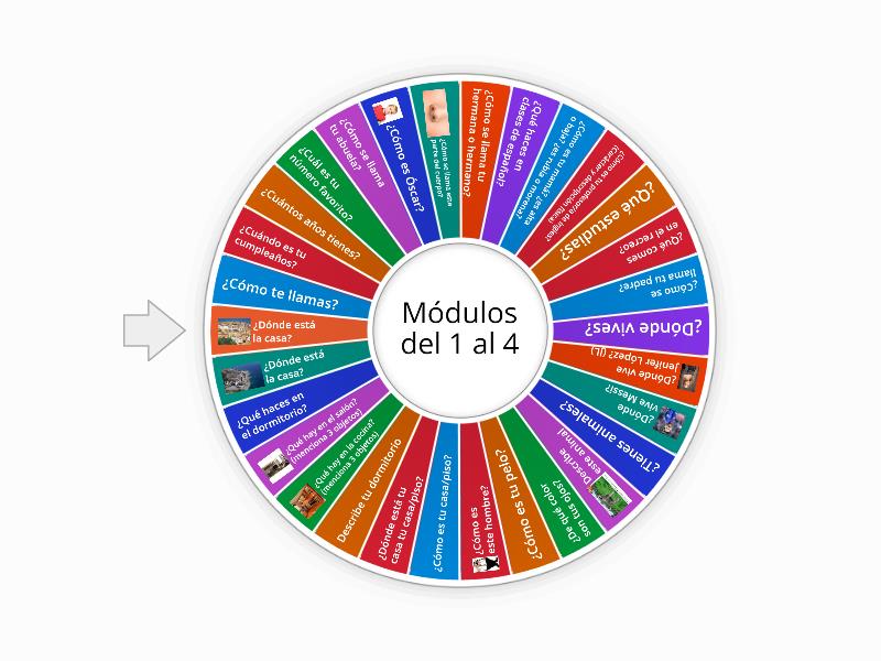 Preguntas básicas en español (Y7) - Rueda aleatoria