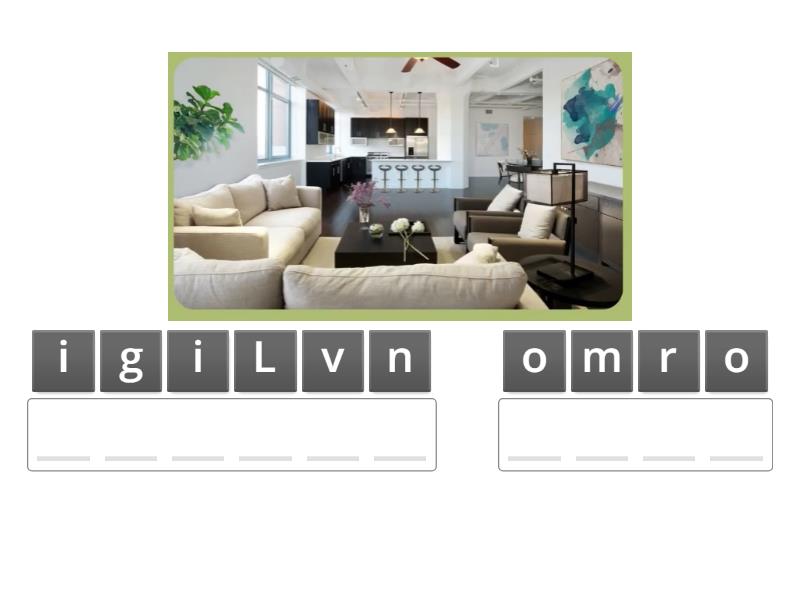 rooms and furniture - Anagrama