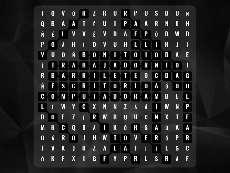 los adjetivos ,sustantivos y verbos - Sopa de letras