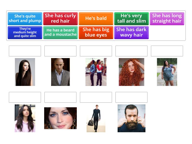 What does he/she look like? - Une las parejas