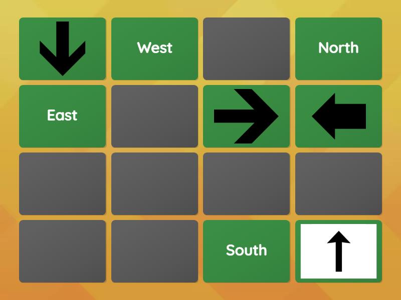 Compass Directions - Matching pairs