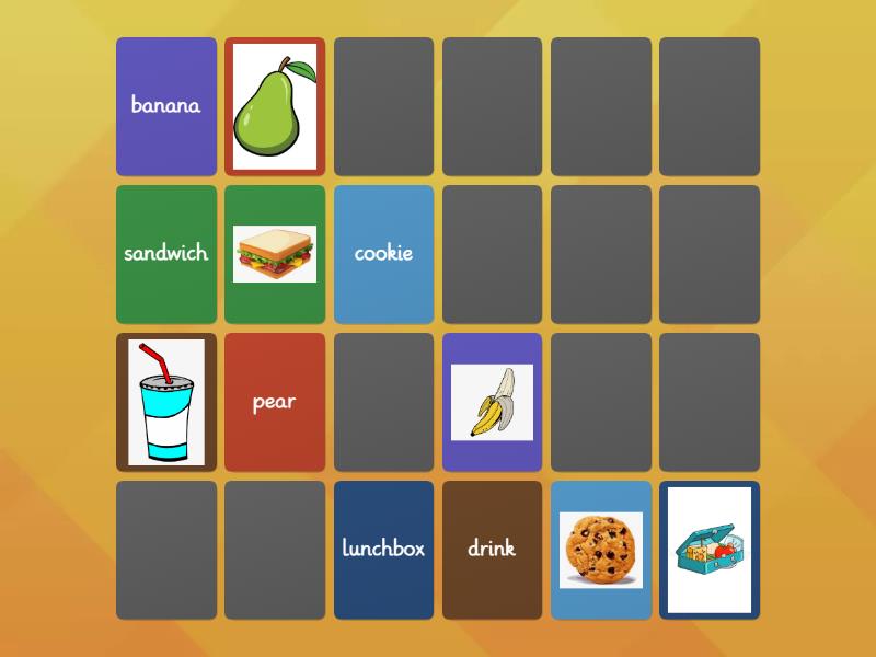 UNIT 6 - LUNCHTIME - Matching pairs