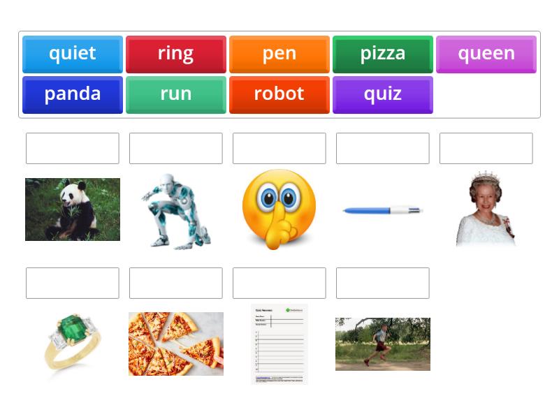 Phonics 1 Unit 6 (PQR) - Match up