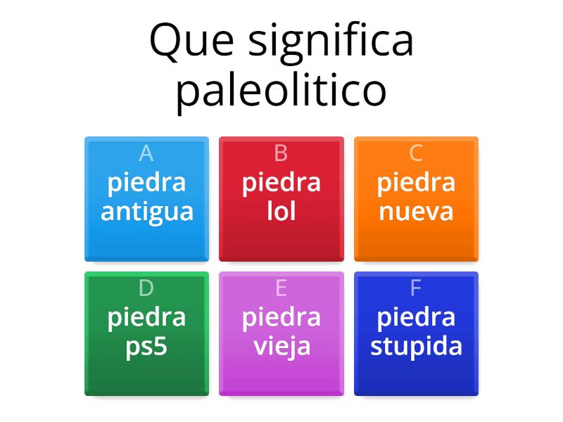 Paleolitico neolitico y dos sorpresas - Quiz