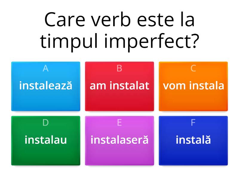 Timpurile verbului la modul indicativ - Quiz