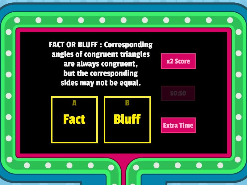 Fact or Bluff - Gameshow quiz