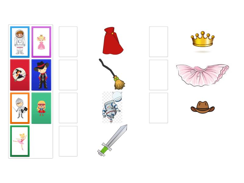 Matching - Characters and accessories - Match up