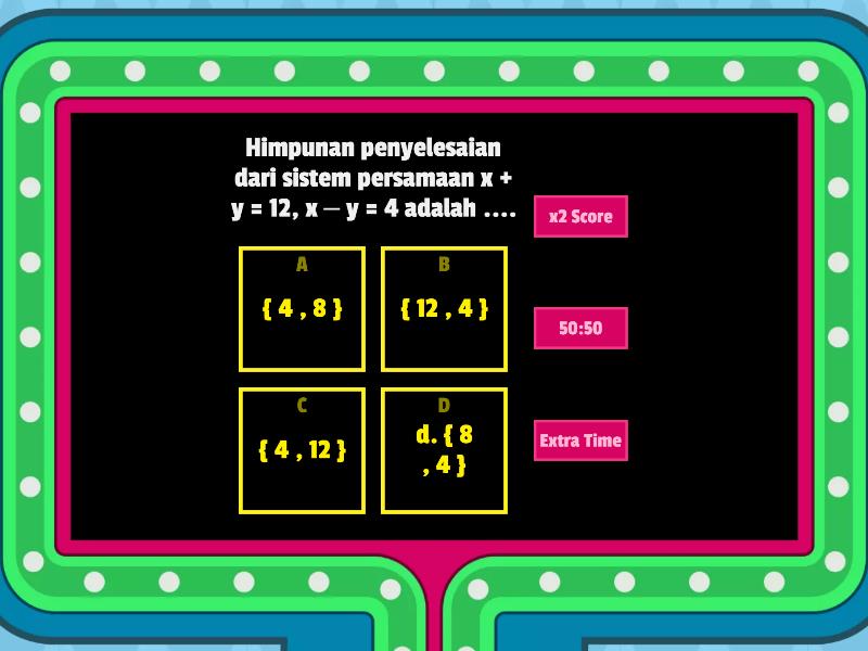 AlMath Game SPLDV Level 5 - Gameshow quiz
