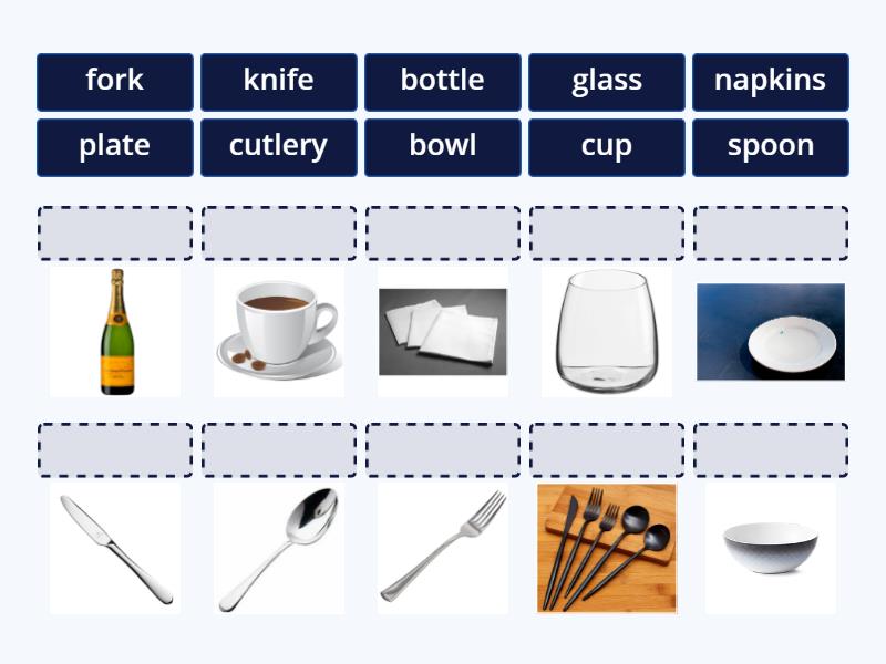 Cutlery/crockery - Match up