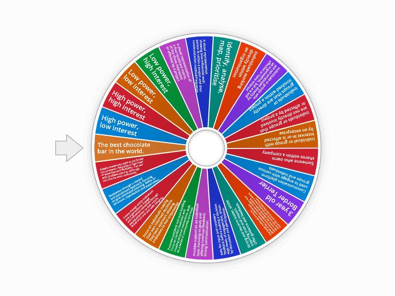 Stakeholder and Leadership Bingo - Random wheel