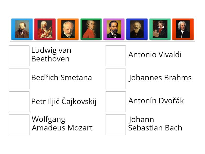 The most famous composers - Match up