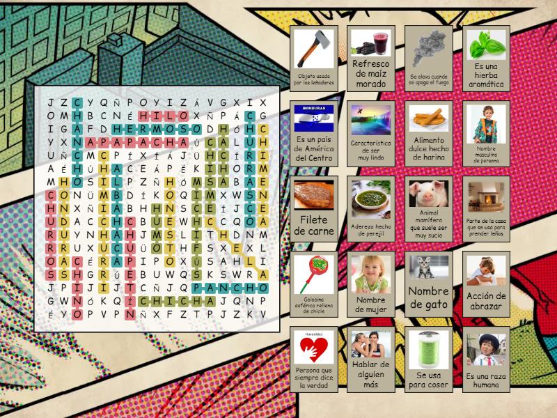 Palabras con h y ch - Wordsearch