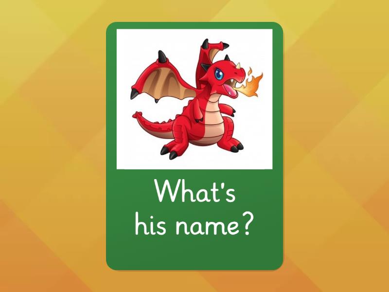 What's his/her name? - Flash cards