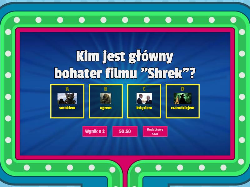 TEST WIEDZY Z FILMU "SHREK" - Concurso de preguntas