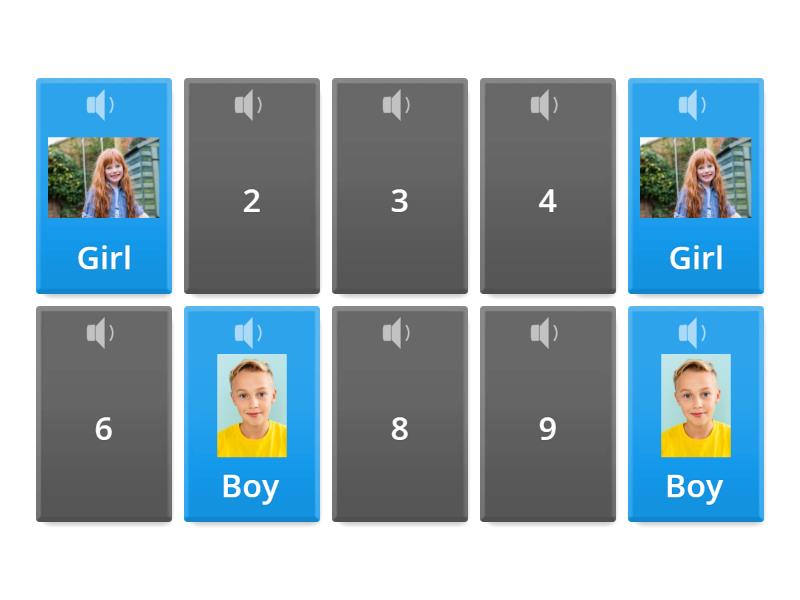 MEMORY GAME people - Matching pairs