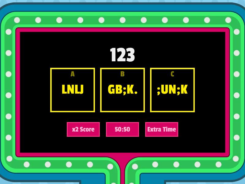 123 - Gameshow quiz