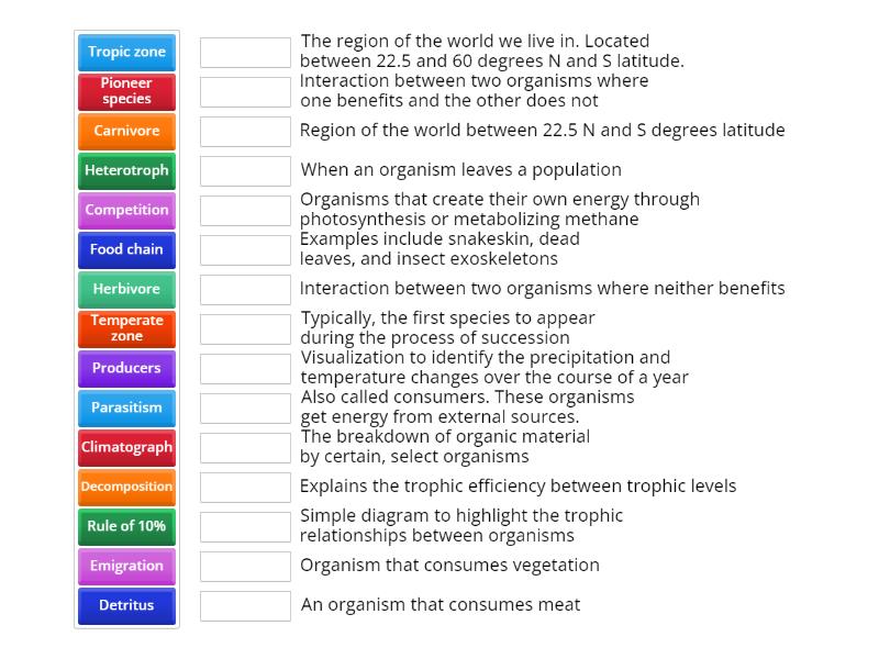 Chapter 2 Definition Match - Match up