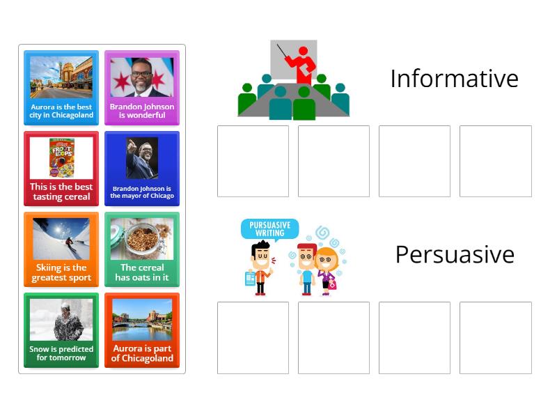 Informative vs Persuasive Topics - Group sort