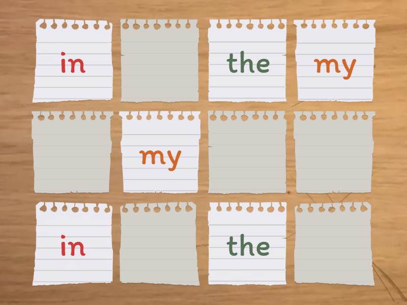 Countdown Heart Words Unit 8-9 - Matching pairs