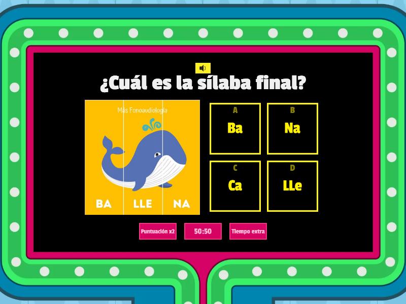 Descubramos La Sílaba Final - Gameshow quiz
