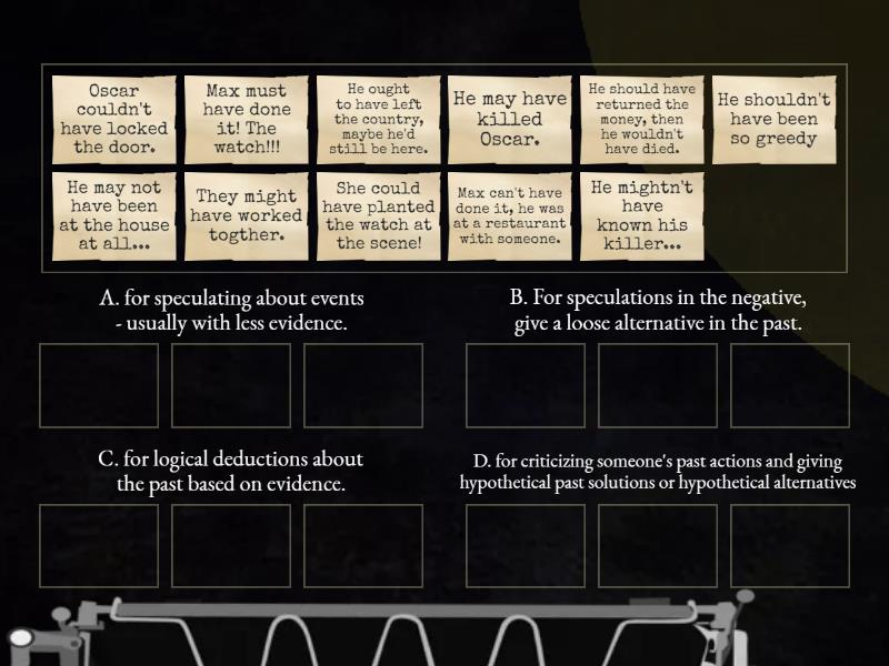 Past Modals of Deduction - Group sort