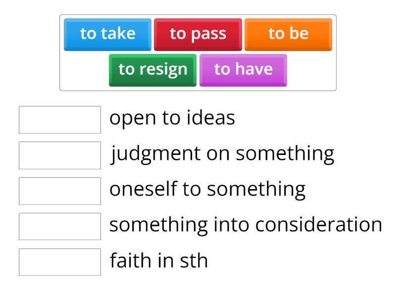 collocations - Match up