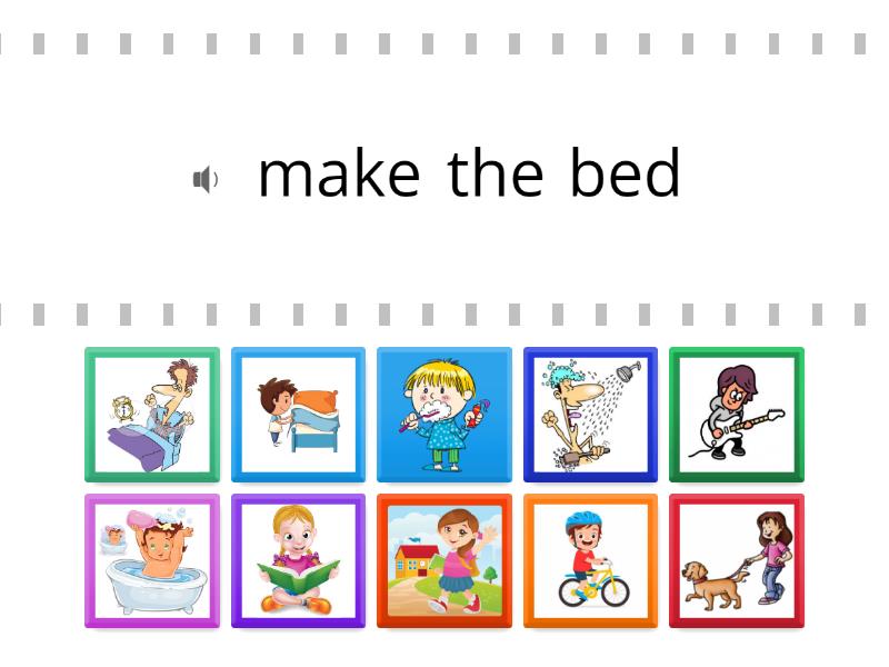 daily routine - Find the match