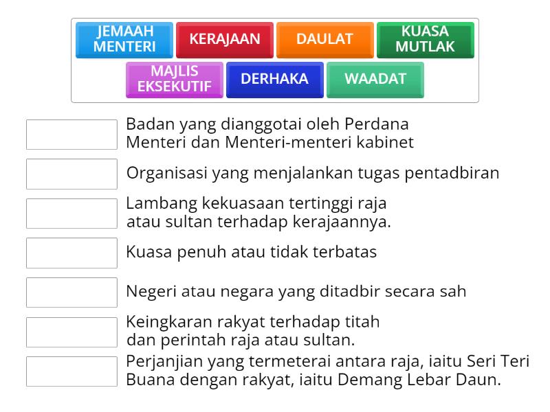 MAKSUD PERKATAAN - Match up