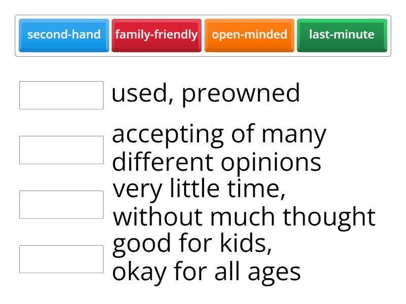 Module 10, Lesson 6, Vocabulary Practice (1) - Une las parejas