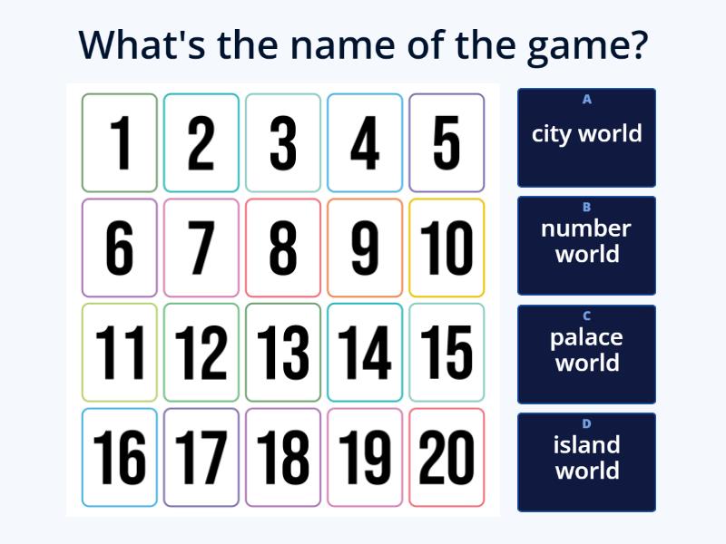 Number world - Quiz