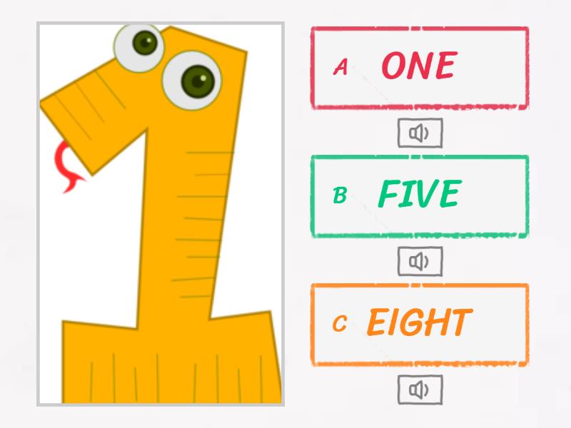 NUMBERS FROM 1 TO 10 - Quiz