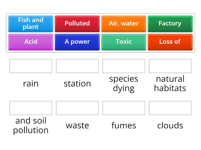 Spotlight 8 a Pollution - Match up
