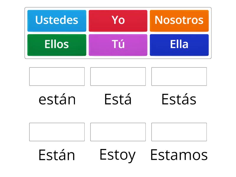 Verbo Estar - Une las parejas