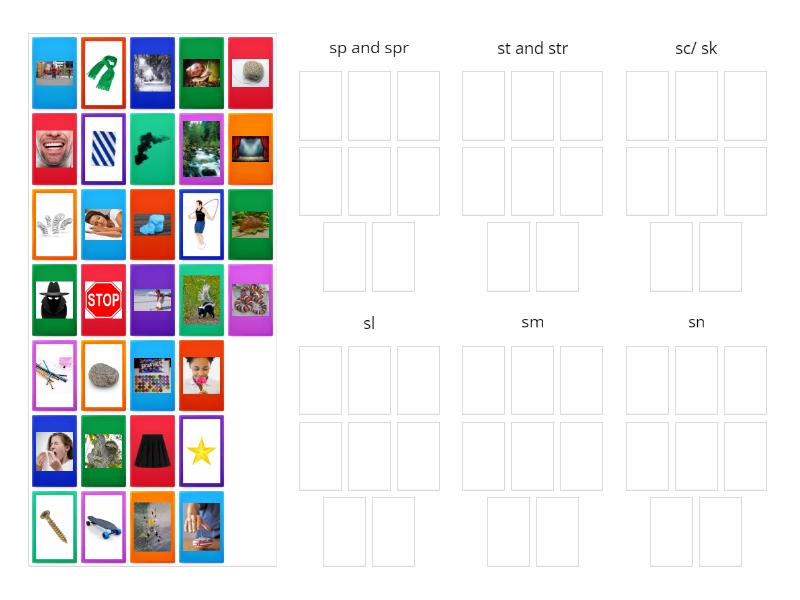 s blends sorting - Group sort