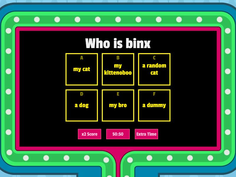 Binx and mimi - Gameshow quiz